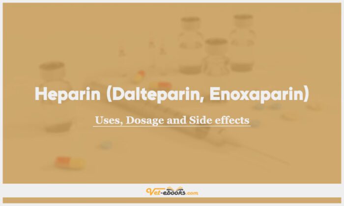 Heparin (Dalteparin, Enoxaparin) Dose For Dogs & Cats | Vet Drugs List