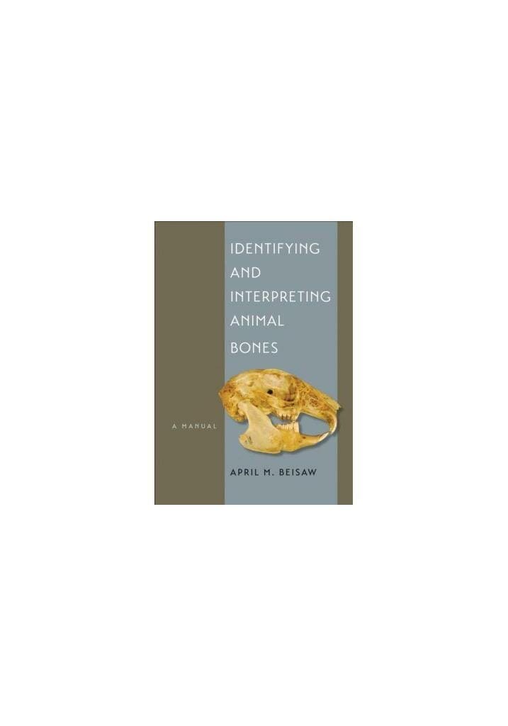 Identifying and Interpreting Animal Bones A Manual PDF | Vet eBooks